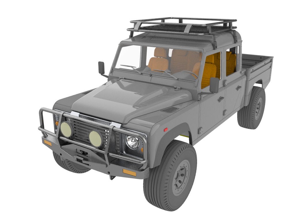 👽 Land Rover defender 130 high capacity For 1:10 rc chassis・ STL File ...