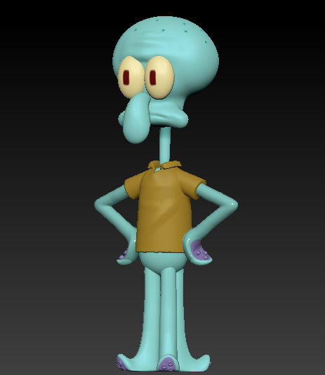 Archivo OBJ Squidward o Calamardo de Bob Esponja 👽 ・Diseño de impresión ...