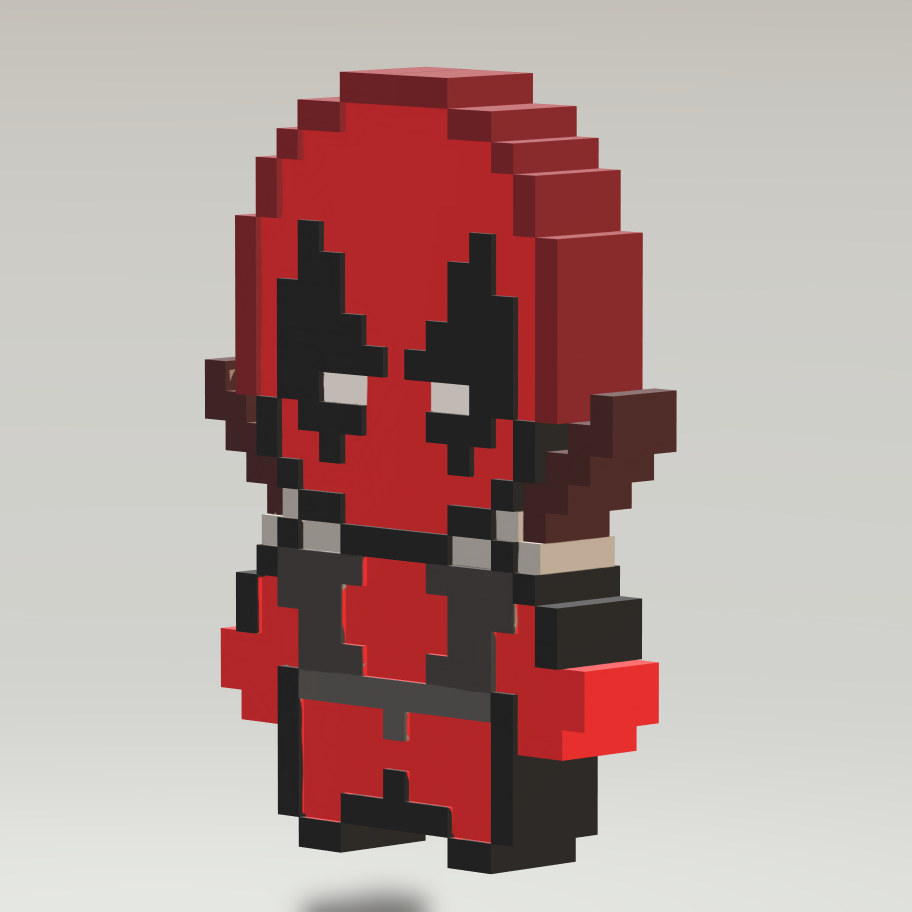 Free STL file Pixel Chibi Deadpool 🤏 (3MF)・3D printable model to ...