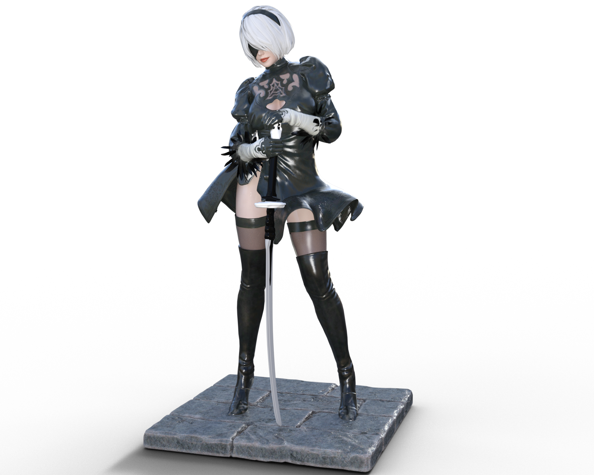 Nier Automata 2B STL Files For 3D Print, 11/30/2023