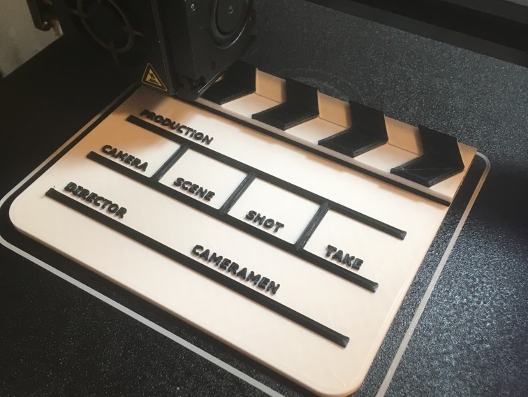 3D printing Clapper Slate・Cults