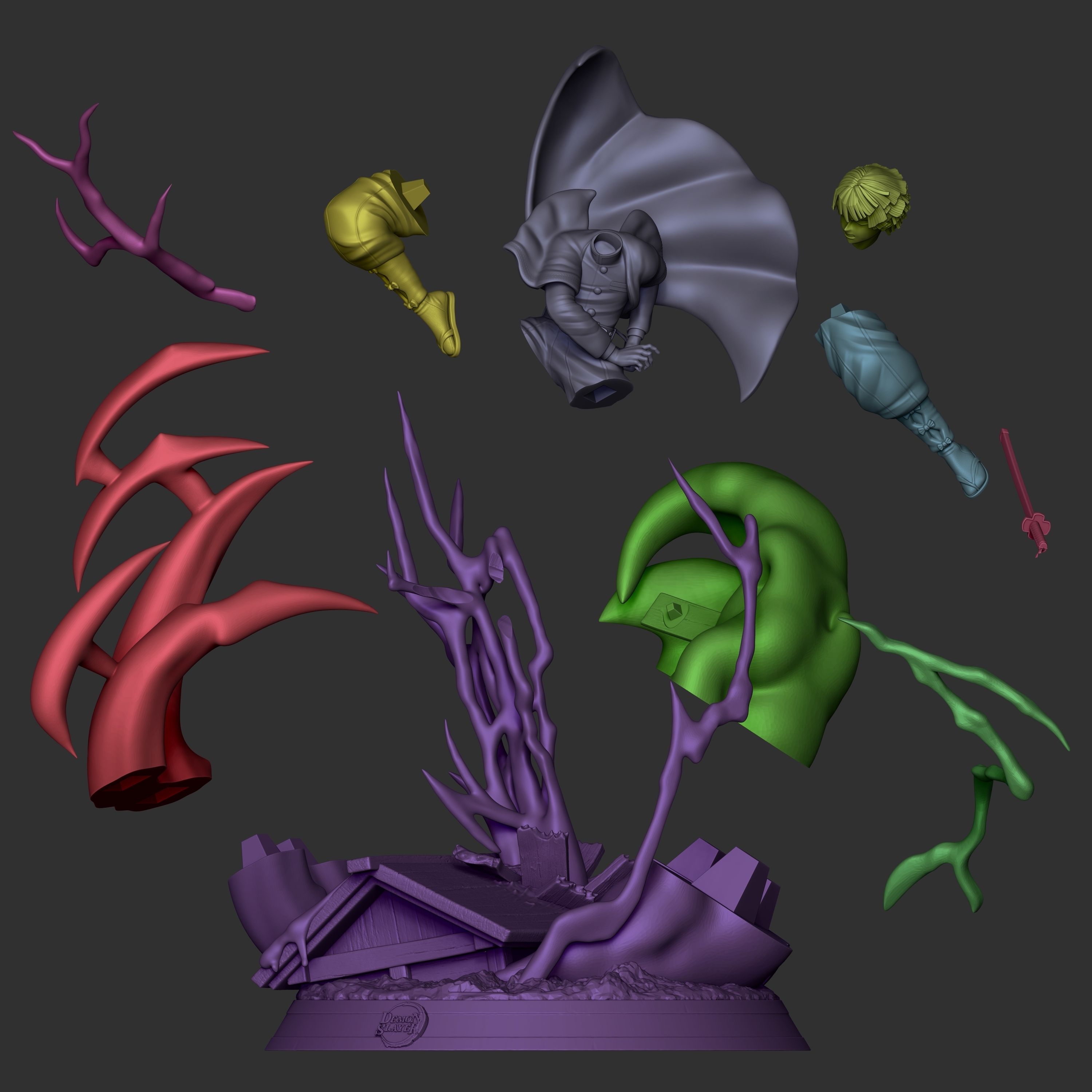 STL file Zenitsu from Kimetsu no Yaiba 3D print model 🎨 ・3D printing ...