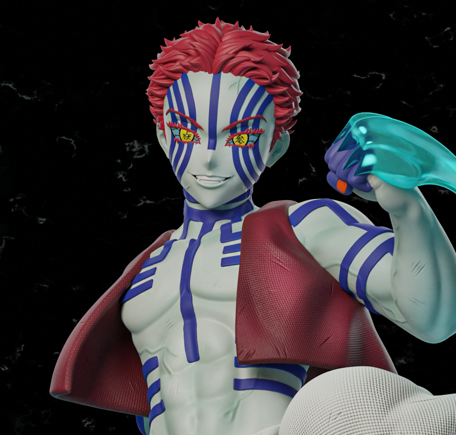 STL file Akaza - demon slayer 💬 ・3D print design to download・Cults