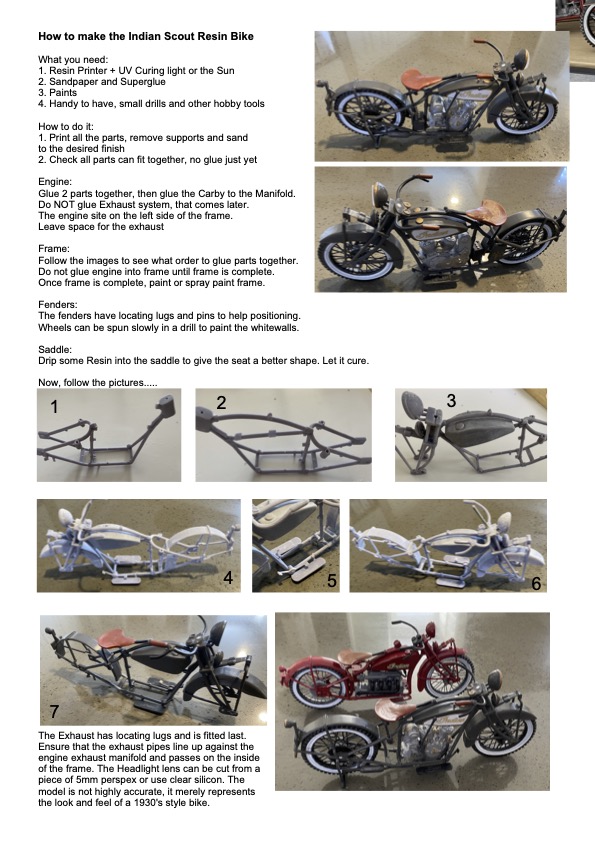 STL file Indian Scout Style motorbike 🏍️・3D printing design to download ...