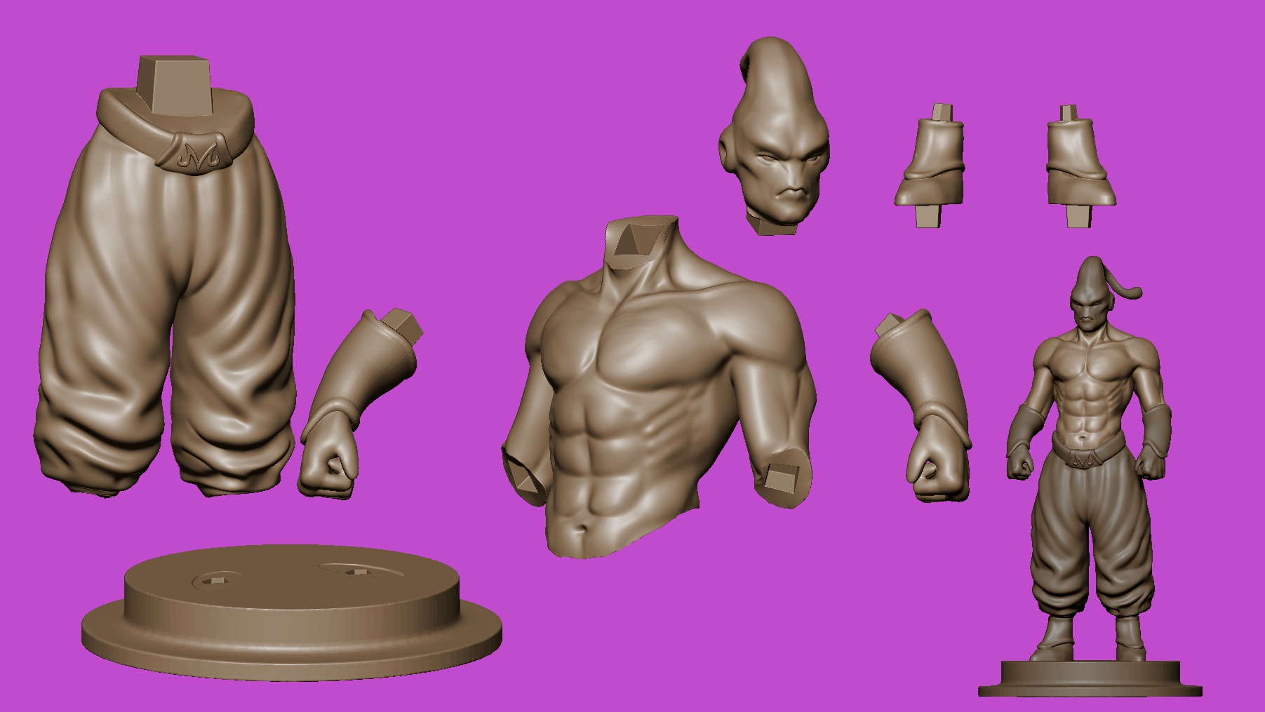 Arquivo grátis STL Kid Boo Dragon Ball 🐉 ・Modelo para baixar e imprimir ...