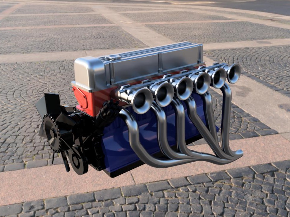 🎨 Nissan L28 Engine 1:24 1/24 R6・ STL File for ・Cults