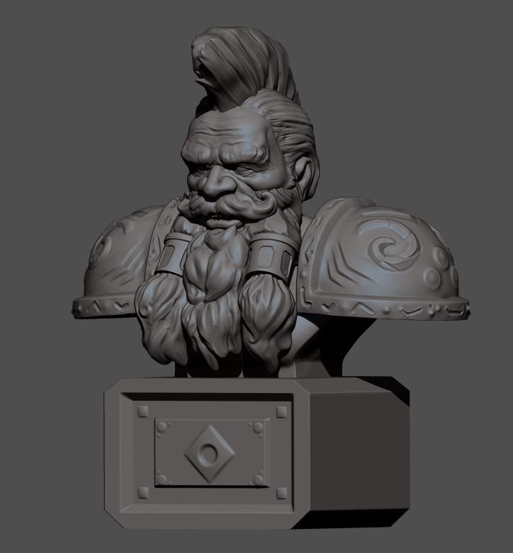 STL file Dwarf Bust 👤 ・Template to download and 3D print・Cults