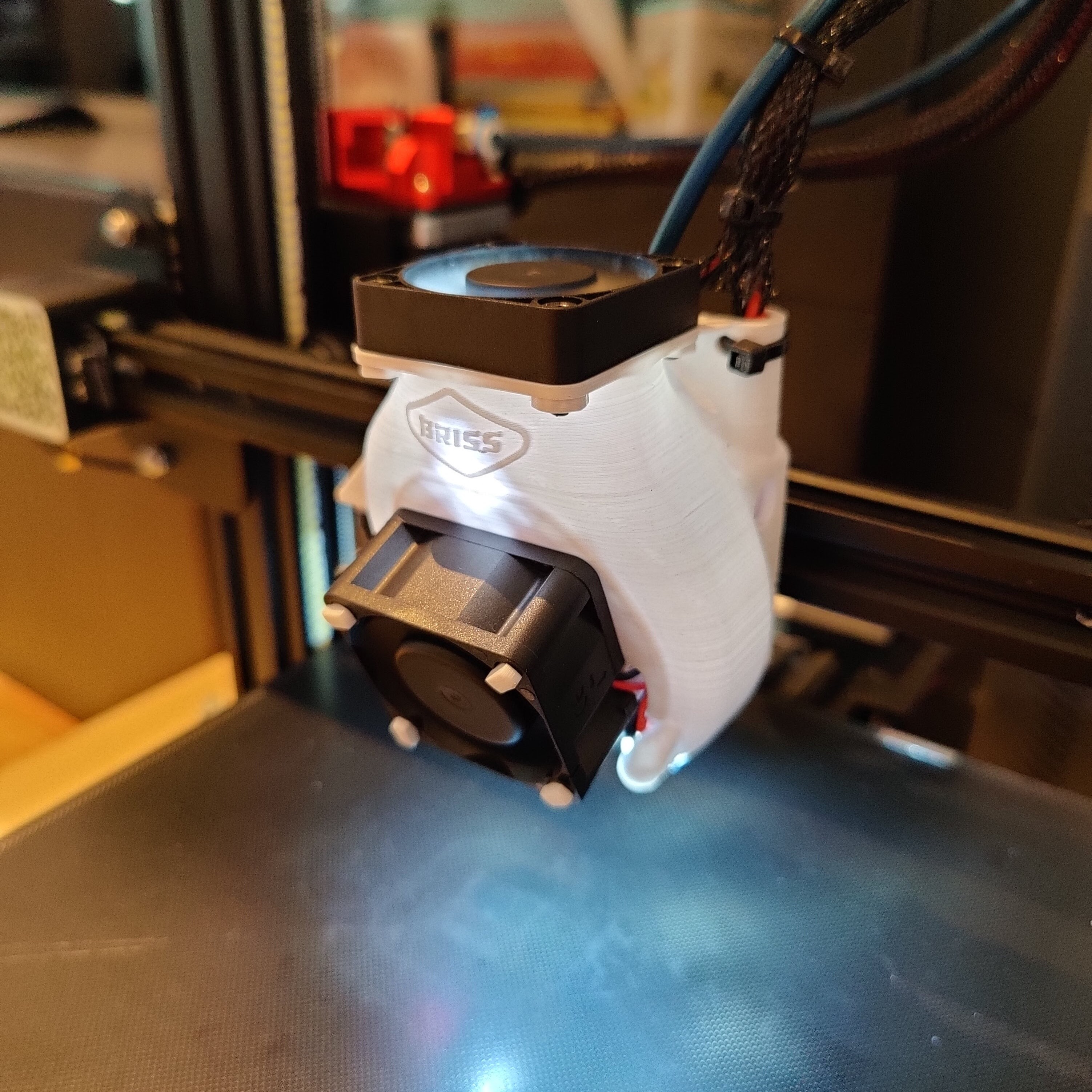 3D printed Ender 3, 3 V2, 3 pro, 3 max, dual 40mm axial fan hot end ...