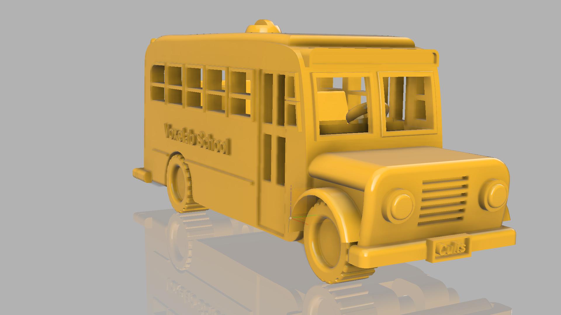 🚌 BUS SCHOOL VOXELAB / CULTS・Free STL File for ・Cults