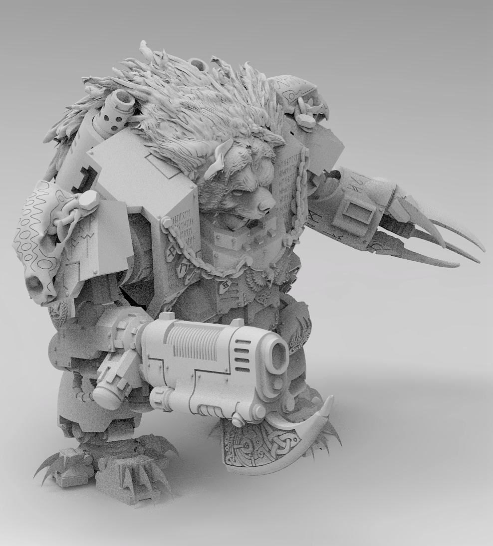 🐻 Bjorn Again Venerated Bear Mech - Modular・Free STL File for ・Cults