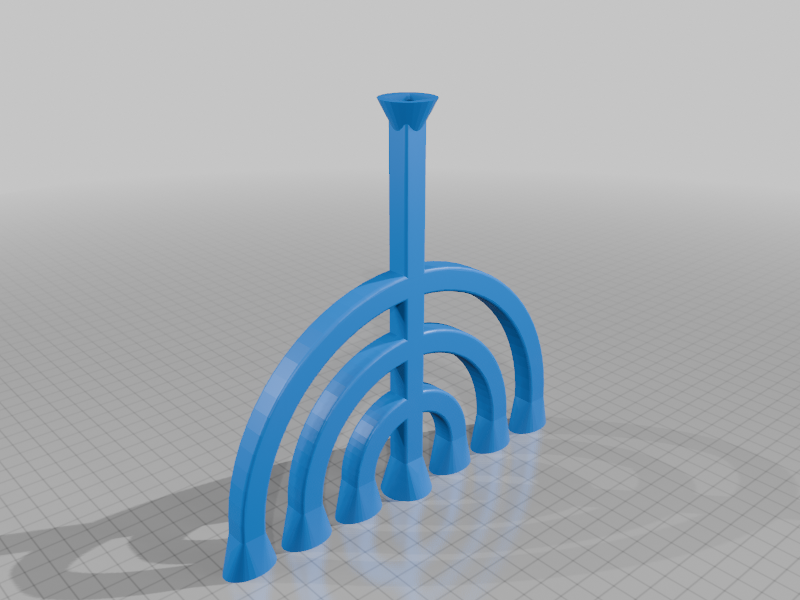 Free 3D file 7 Candle Temple Menorah 🕯️ ・3D printer model to download・Cults