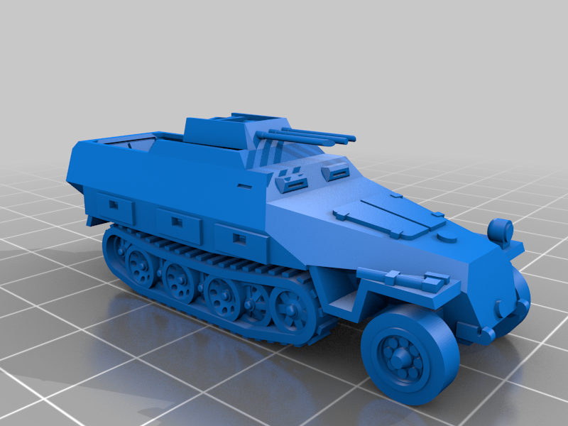 🎲 SdKfz 251/21 trilling flak halftrack・Free 3D File for ・Cults