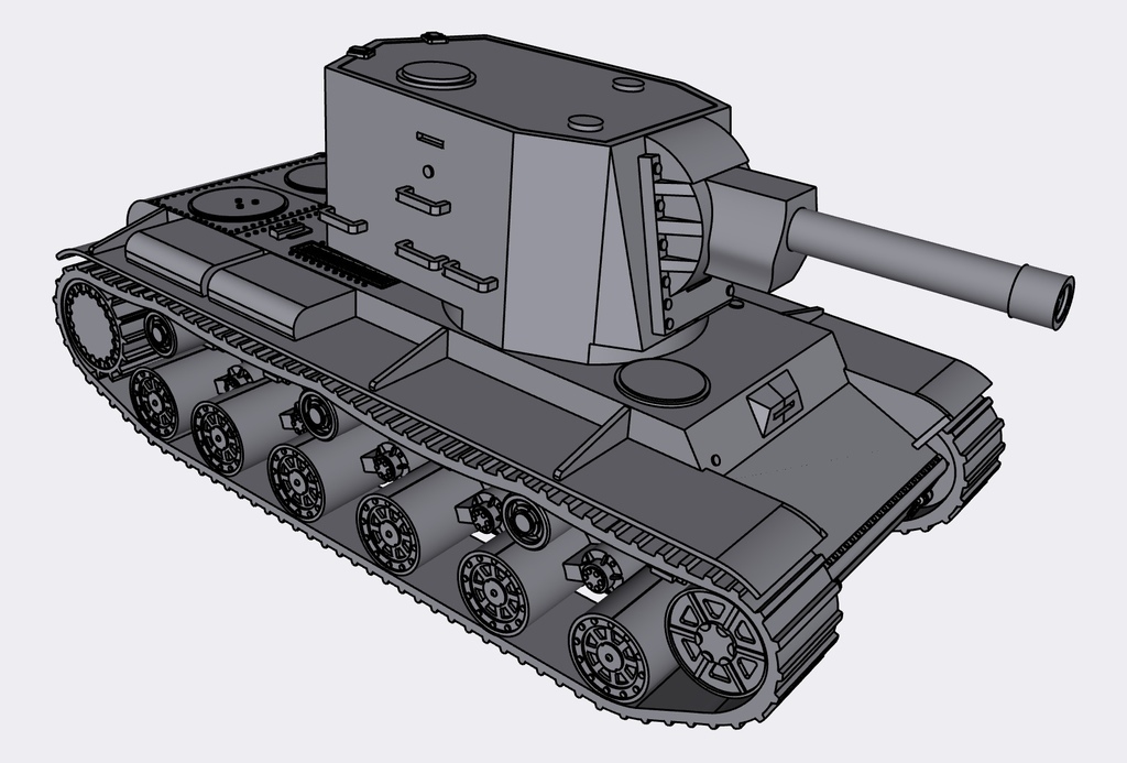 🪖 KV-2 tank・Free 3D File for ・Cults