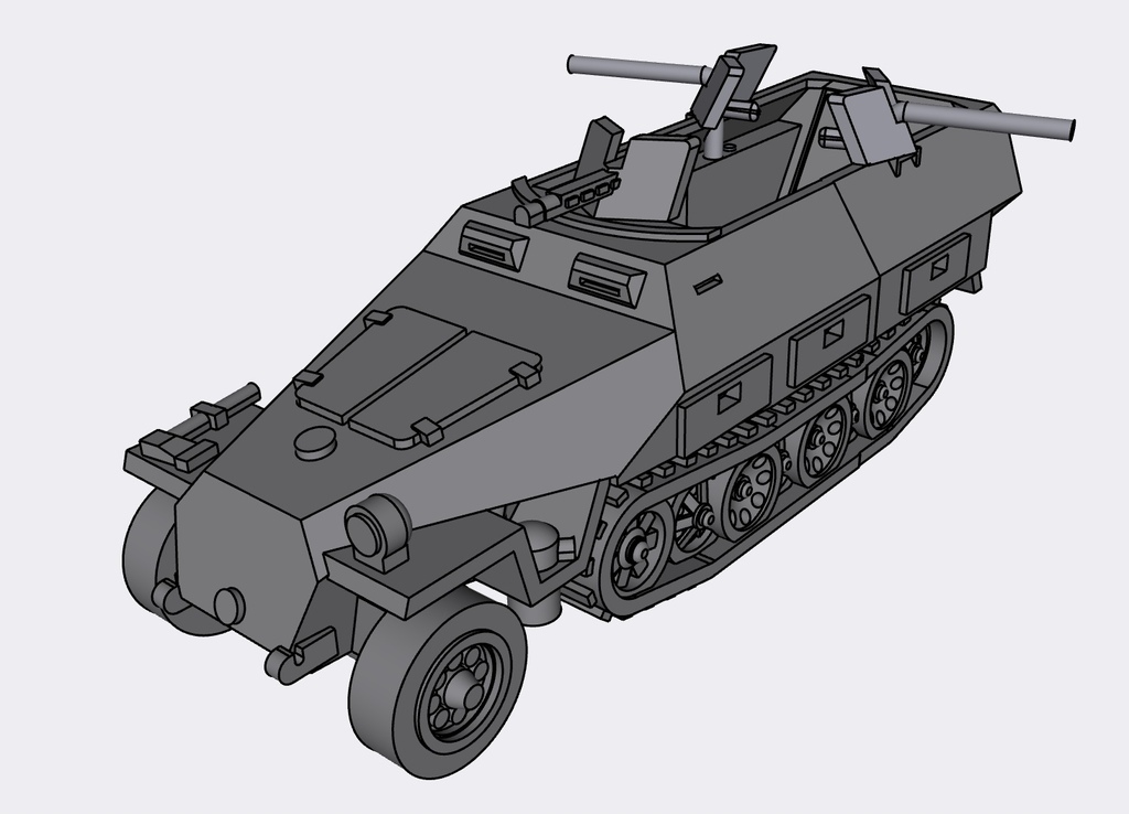 🔥 SdKfz 251/16 Flame tank (Flammpanzerwagen)・Free 3D File for ・Cults