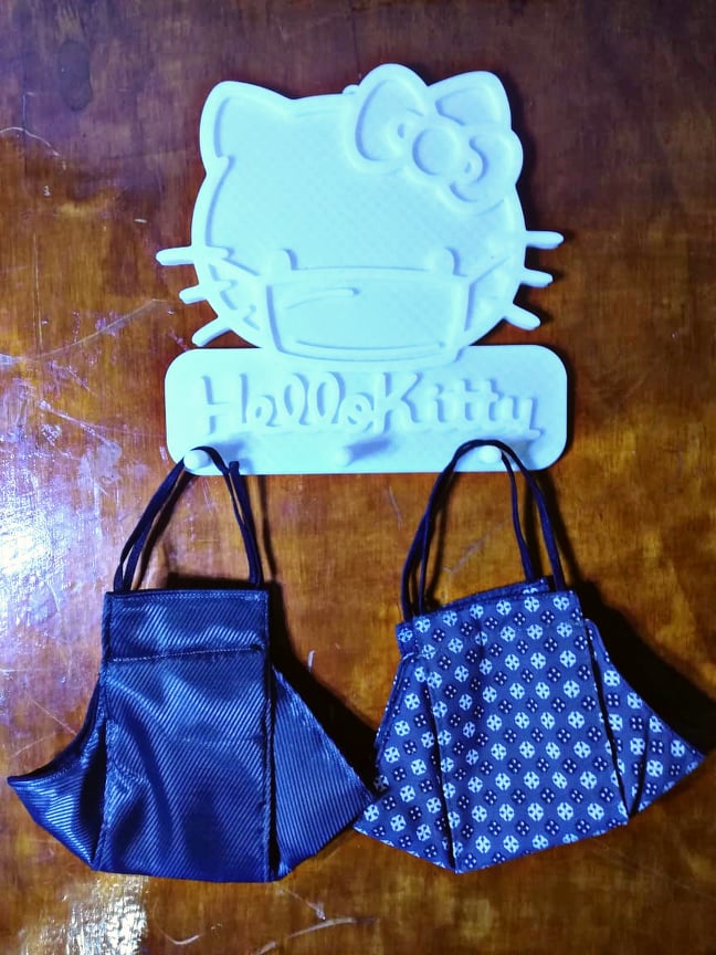 STL file Hello Kitty Mask Holder 👋・3D printer model to download・Cults