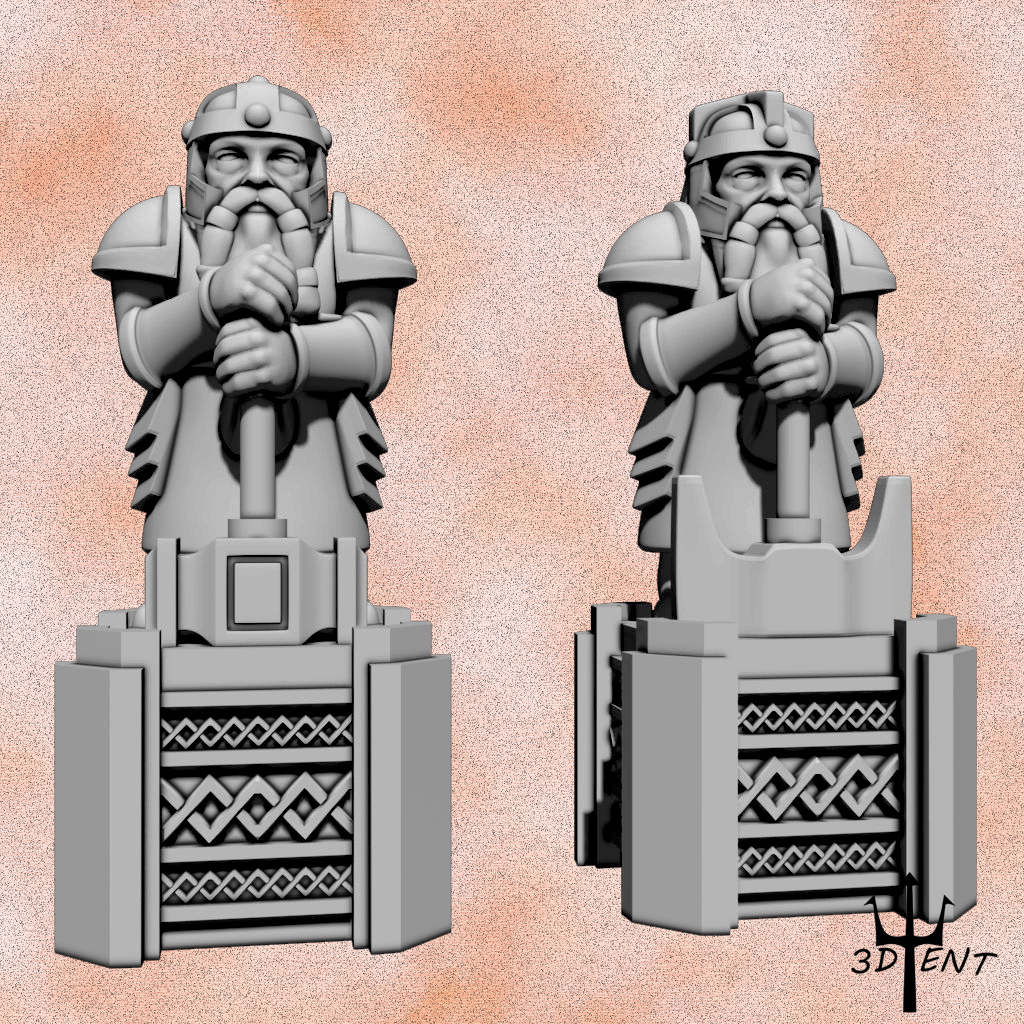 🎲 DWARF STATUE・ STL File for ・Cults