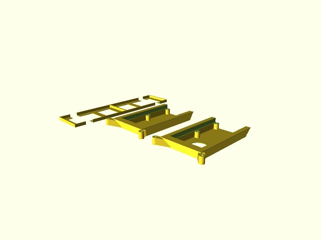 Free STL file DMD mount for dual P2.5 64x32 displays 🎲 (SCAD)・Template ...