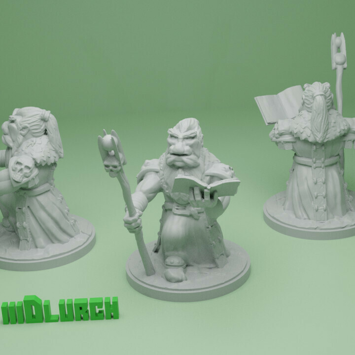 💀 Dwarf FightMage・free STL file for ・Cults