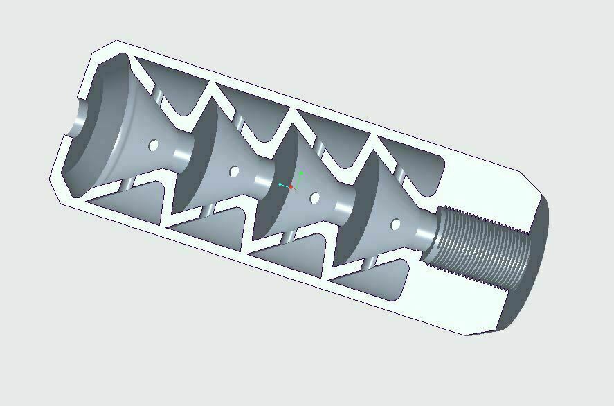 STL file airgun silencer sound moderator 👽 ・Design to download and 3D ...