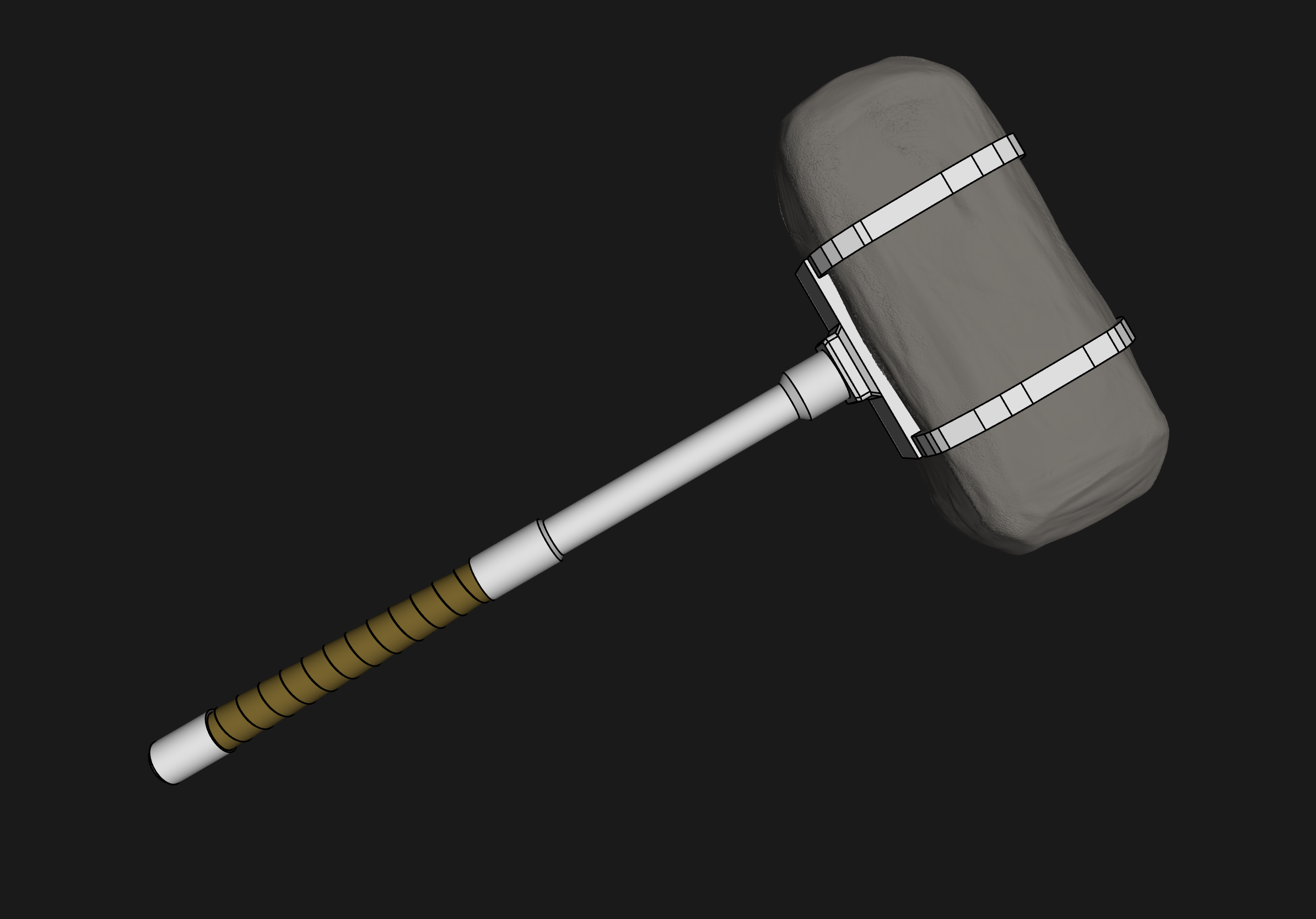 STL file Stone WarHammer ⚔ ・3D printing model to download・Cults