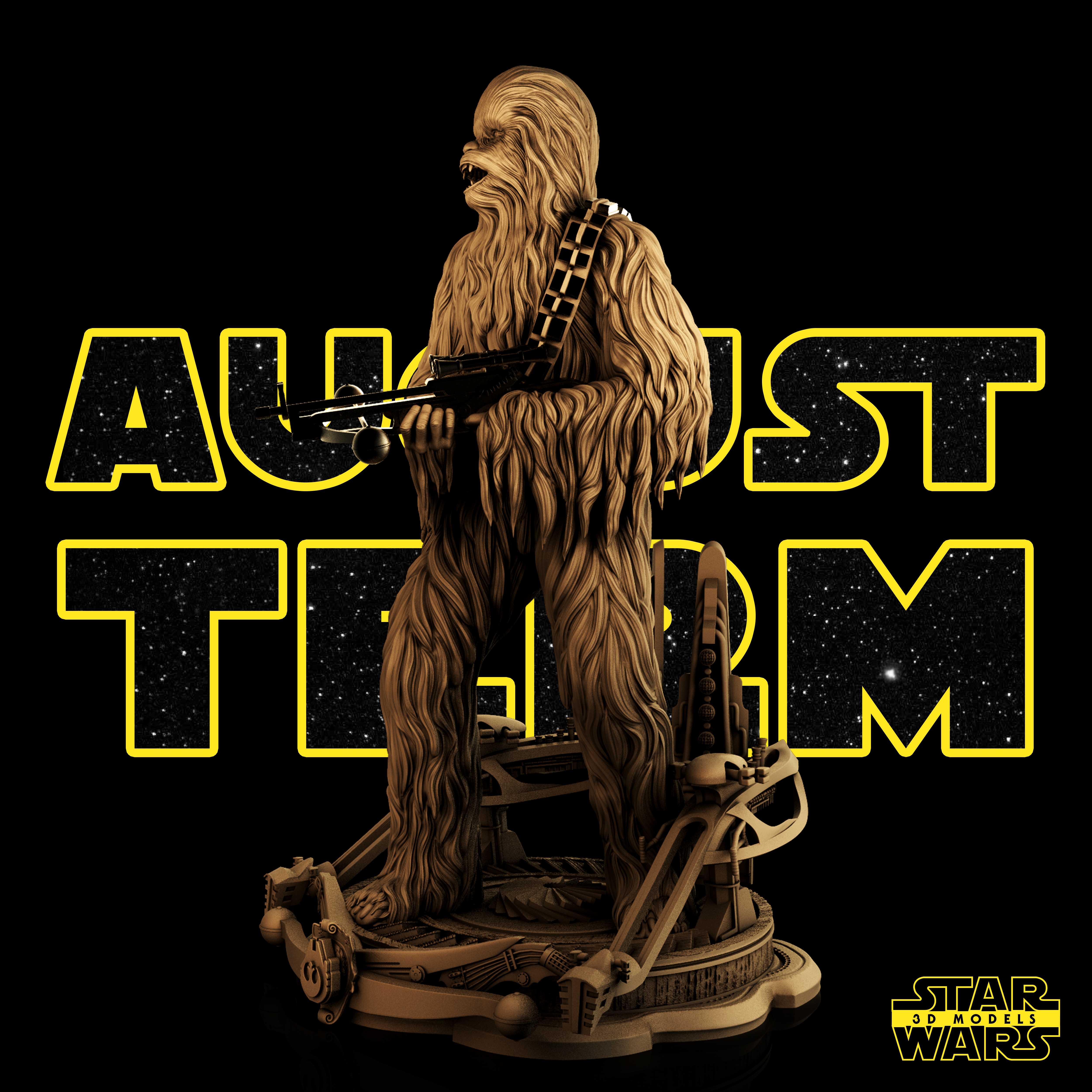 🗿 Chewbacca Sculpture - Star Wars 3D Models - Tested and Ready for 3D ...