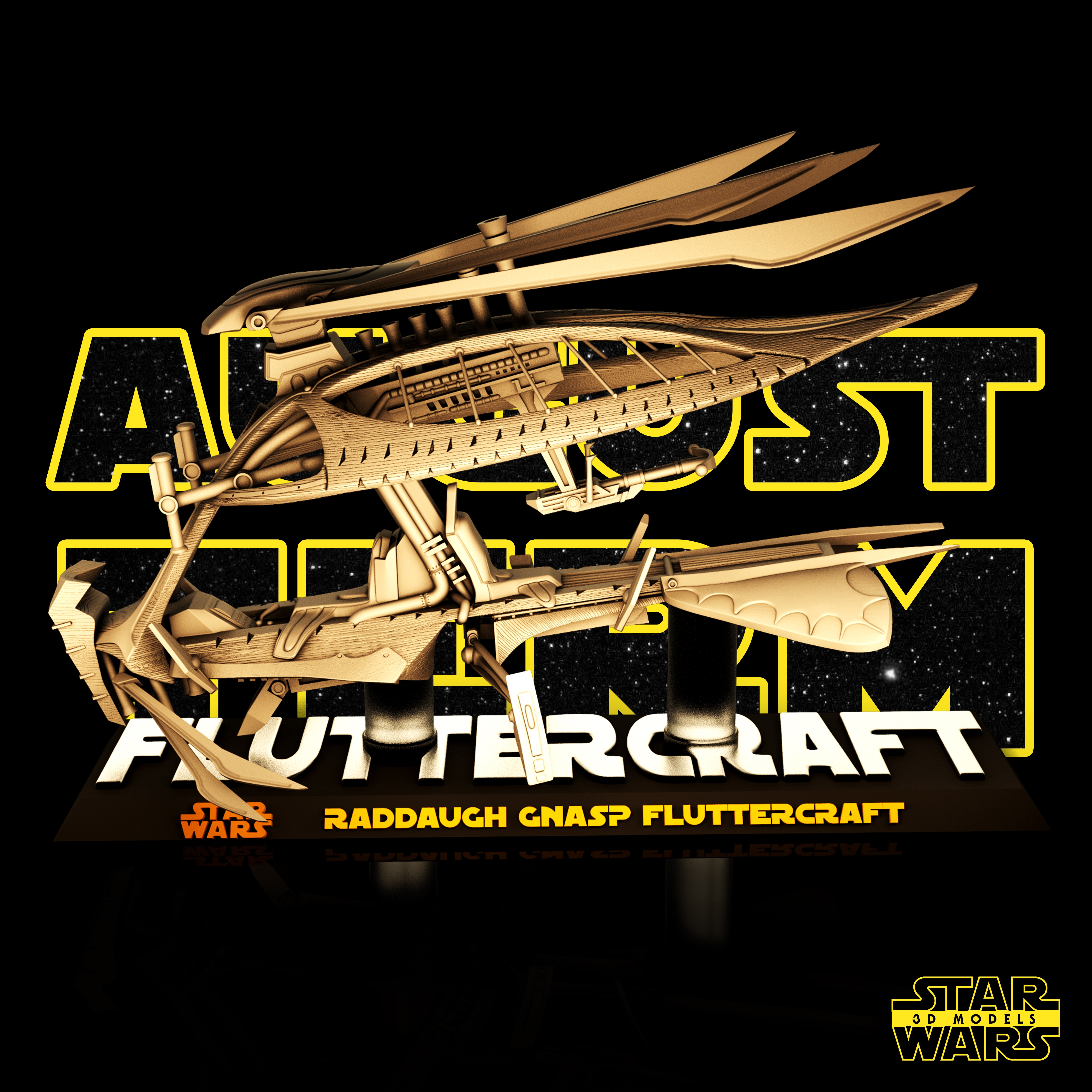 ⭐ Raddaugh Gnasp Fluttercraft - Star Wars 3D Models - Tested and Ready ...