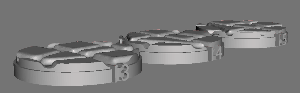 🏈 Fantasy Football Numbered Cobblestone Bases・Free 3D File for ・Cults
