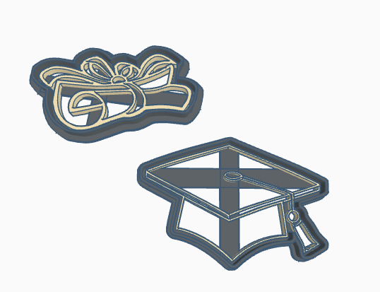 🎓 Graduation cookie cutters・ STL File for ・Cults