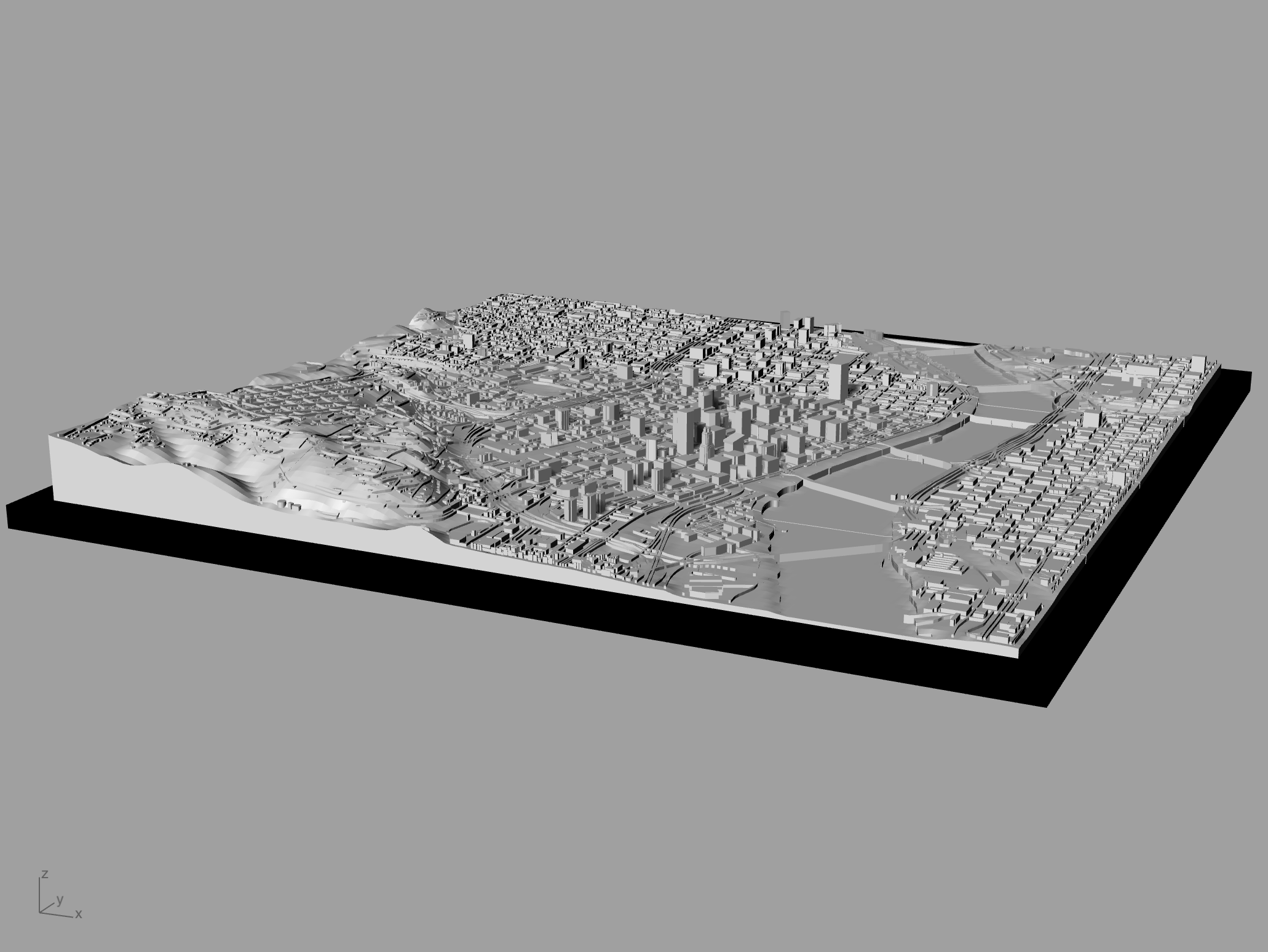 📁 3D Portland | Digital Files | 3D STL File | Portland 3D Map | 3D City ...