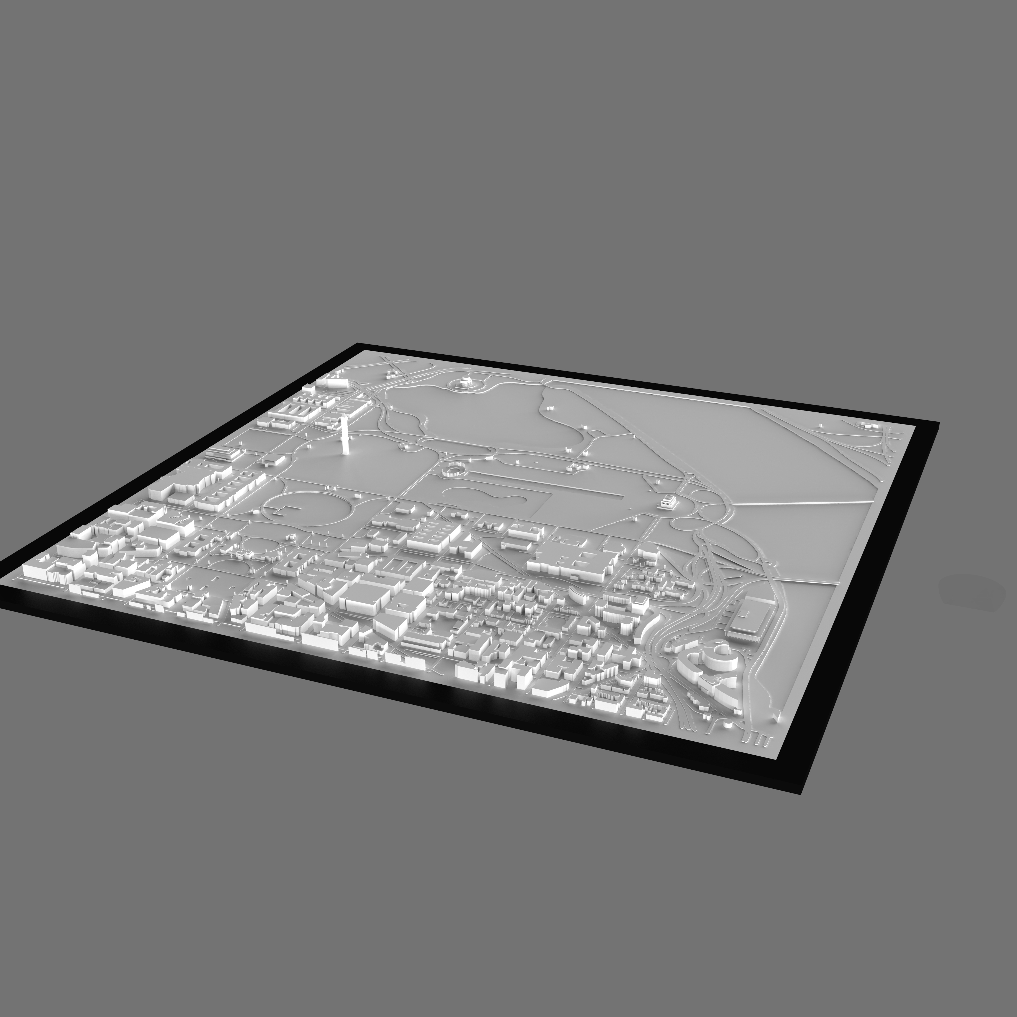 STL file WASHINGTON DC FRAMED WALL ART CITYSCAPE ARCHITECTURE BUILDINGS ...
