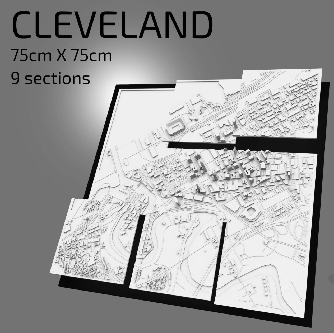 📁 3D Cleveland | Digital Files | 3D STL File | Cleveland 3D Map | 3D ...