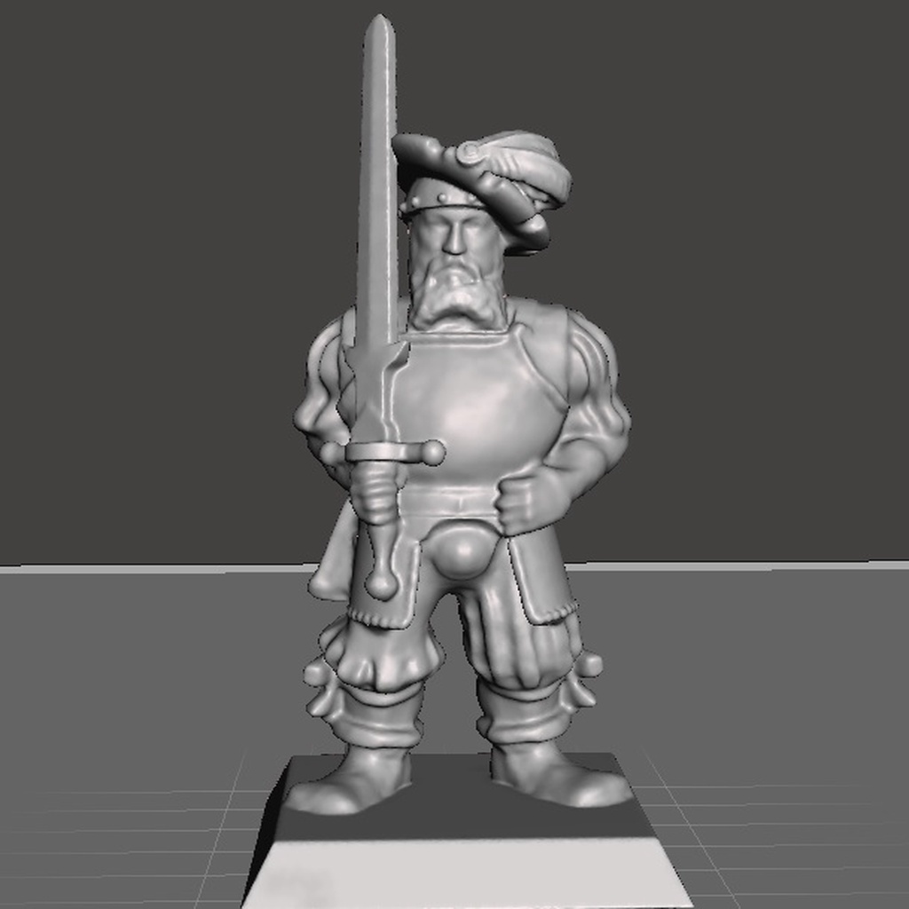 ⚔ Supportless_german_landsknecht_Zweihänder(new_boots)・Free STL File for 3D printing・Cults