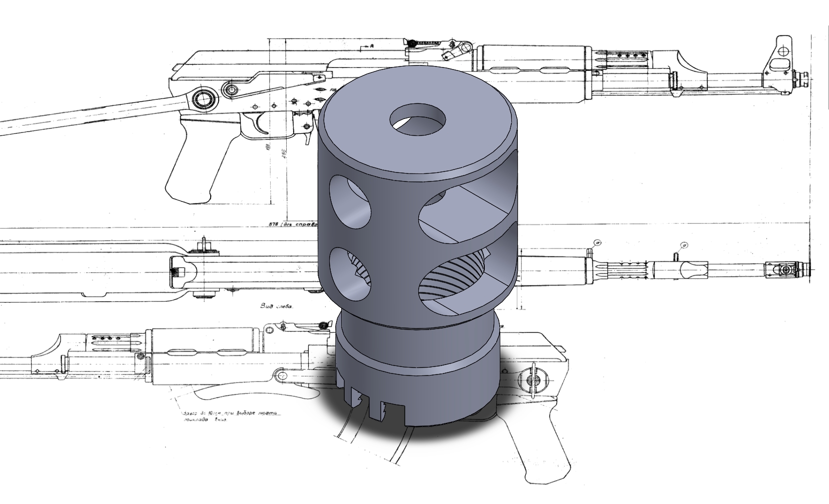 STL file Zenitco "DTK-2" (M24x1,5RH) 🔫 ・Template to download and 3D ...