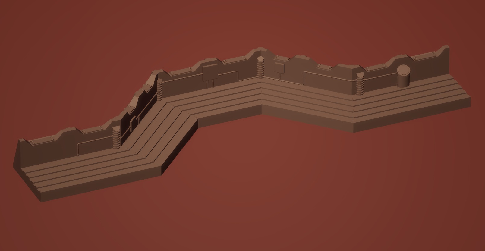 STL file Epic Imperial Wall x2 ⚔ ・3D printable model to download・Cults