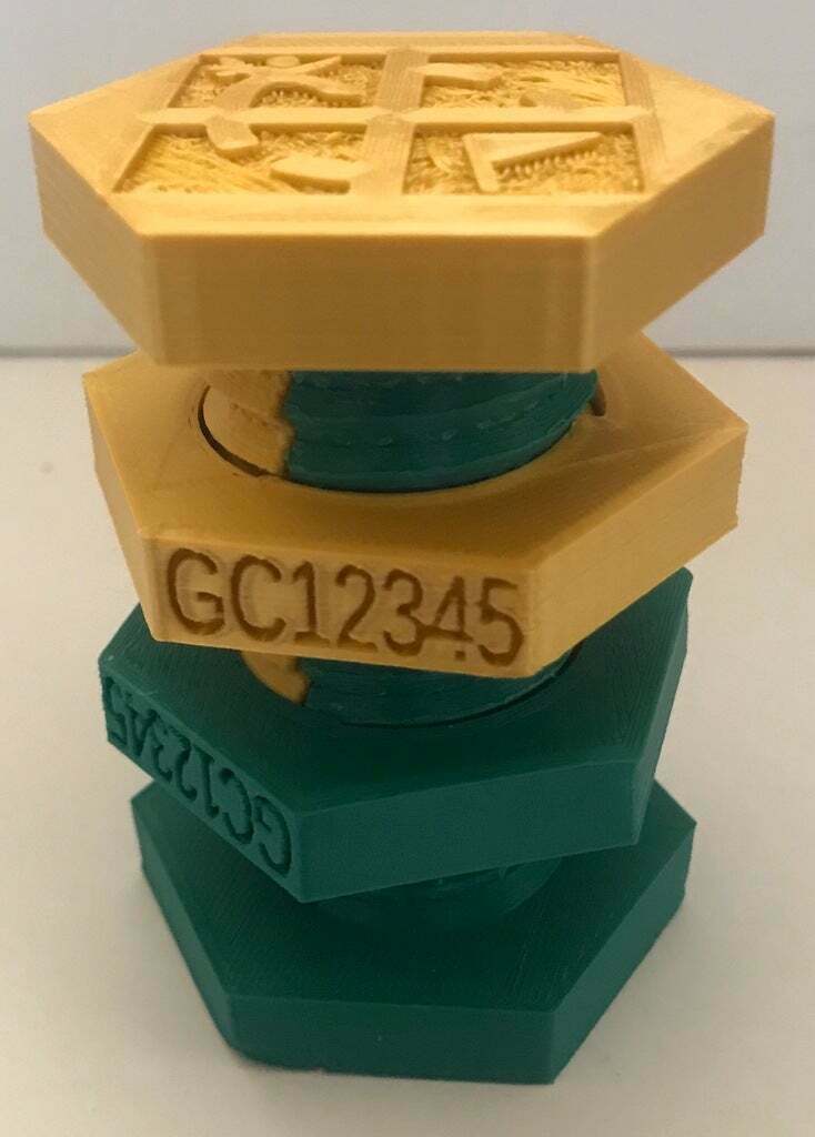 Free SCAD file Geocaching puzzle-brain teaser customizable / Casse tete ...