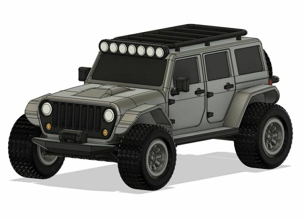🚗 JEEP Wrangler - 52 part fully printable・Free STL File for 3D printing ...