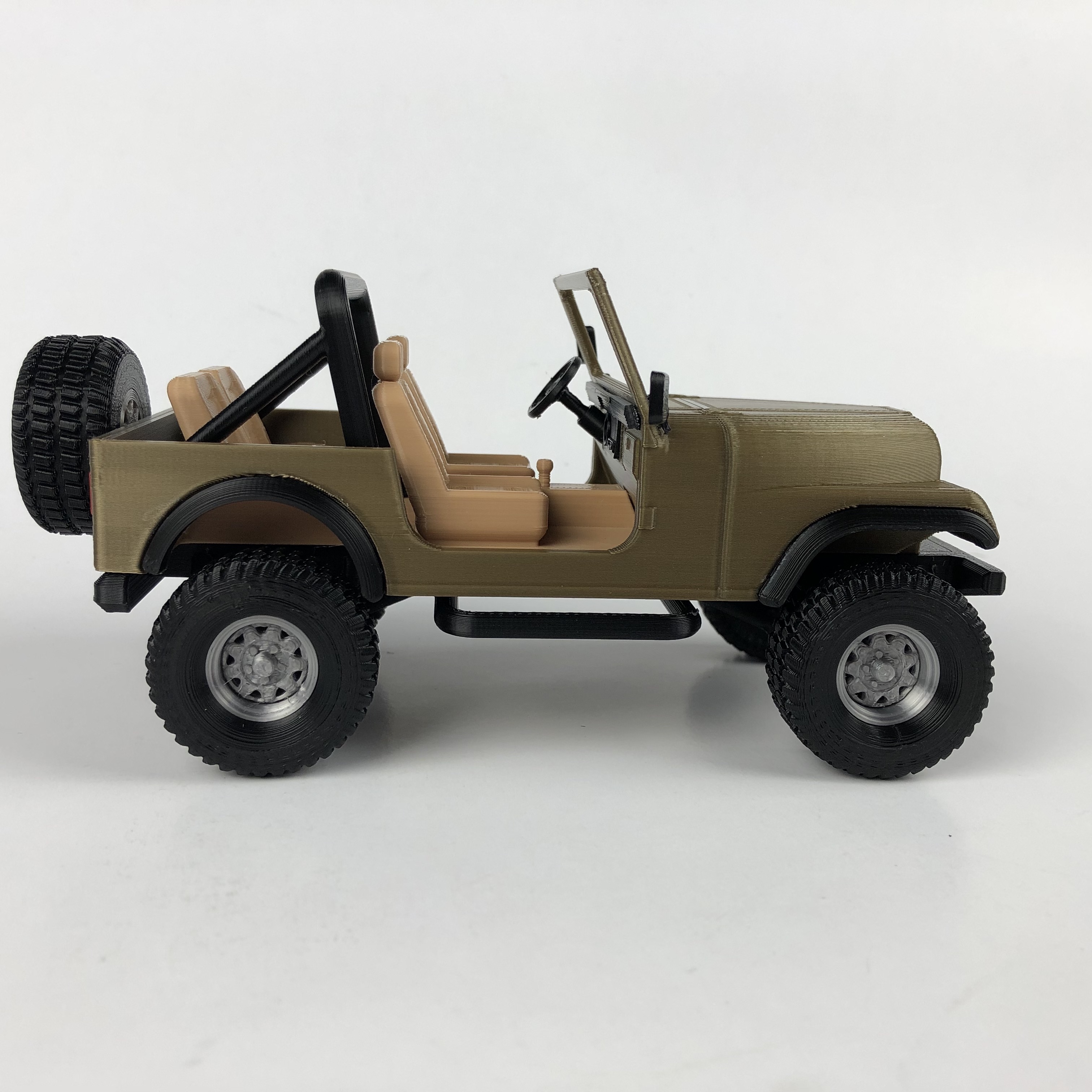 🚗 Abrir JEEP CJ7 con techo duro separado・Archivo STL para Impresión 3D・Cults