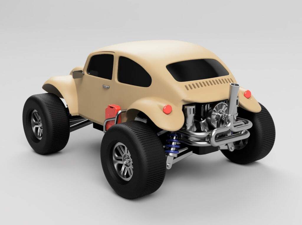 🪲 VW Beetle BUG - 1/18 RC body (PXtoys 9302E)・Free STL File for 3D ...