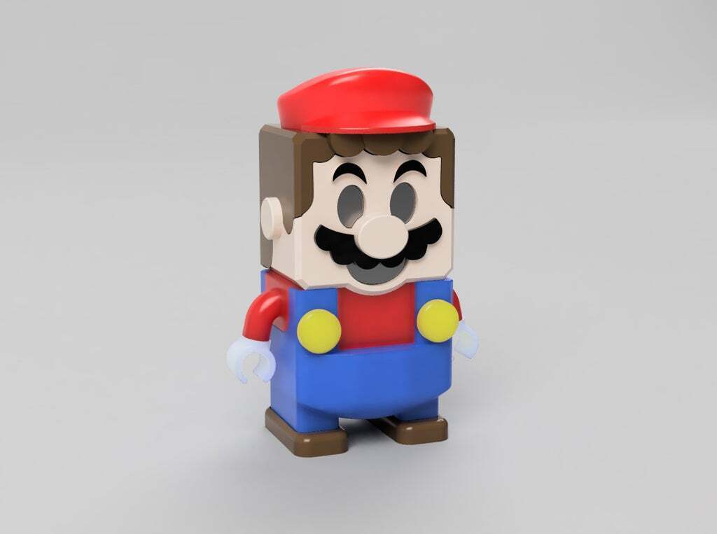 🏗 Super Mario - "LEGO MARIO" style - complete set・Free STL File for ・Cults