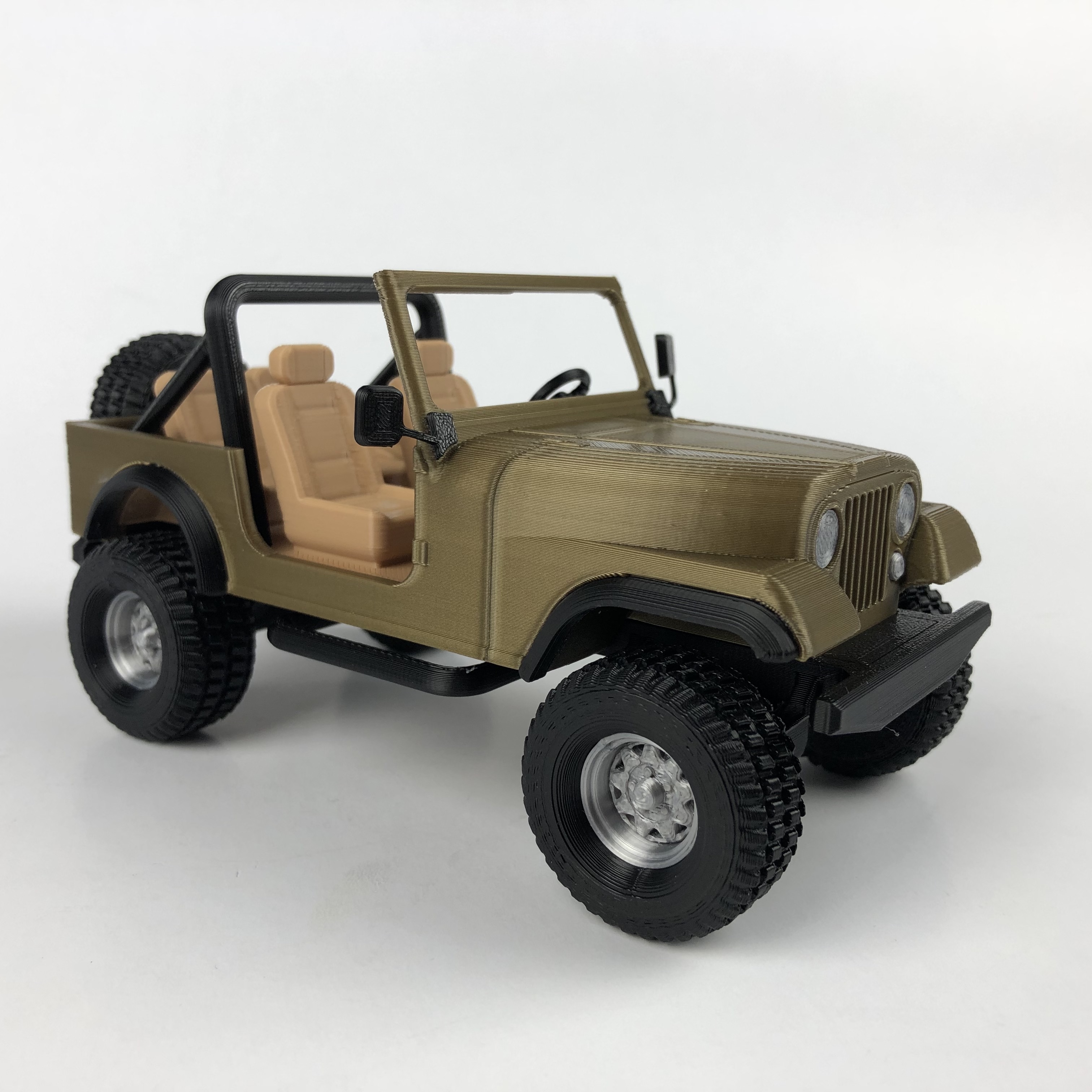 🚗 Open JEEP CJ7 with separate hardtop・ STL File for 3D printing・Cults