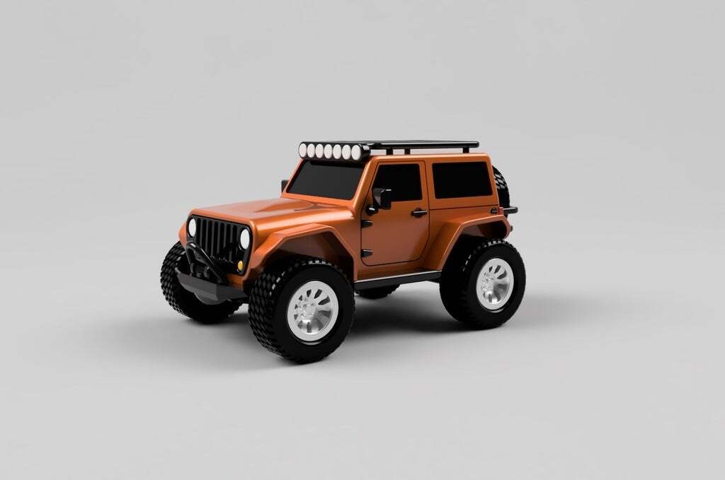 🚗 2-door JEEP Wrangler - fully printable・Free STL File for ・Cults