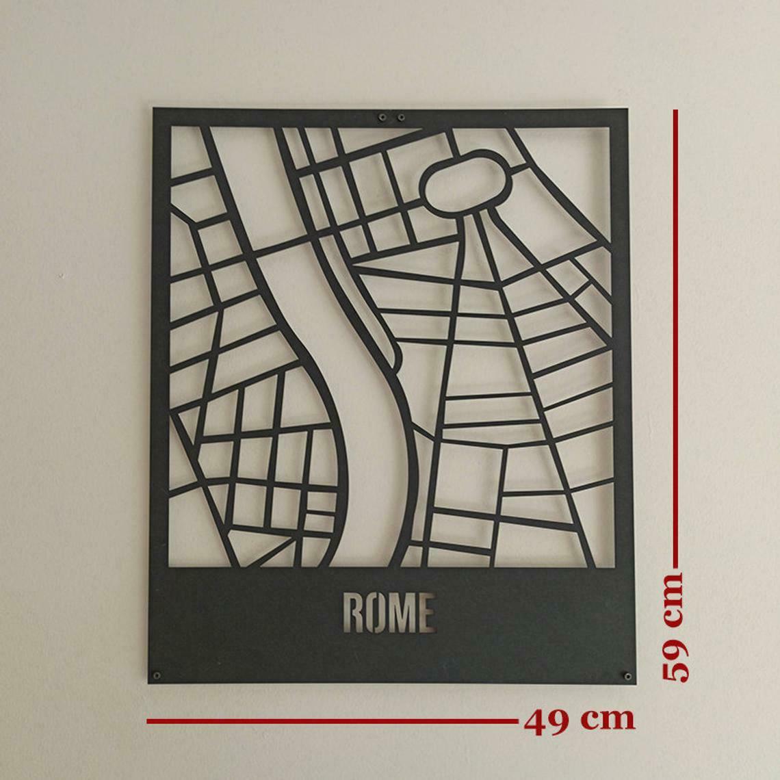 Файл 3D Rome map wall decor 3d and laser cut 🗺️ ・Модель для печати в 3D ...