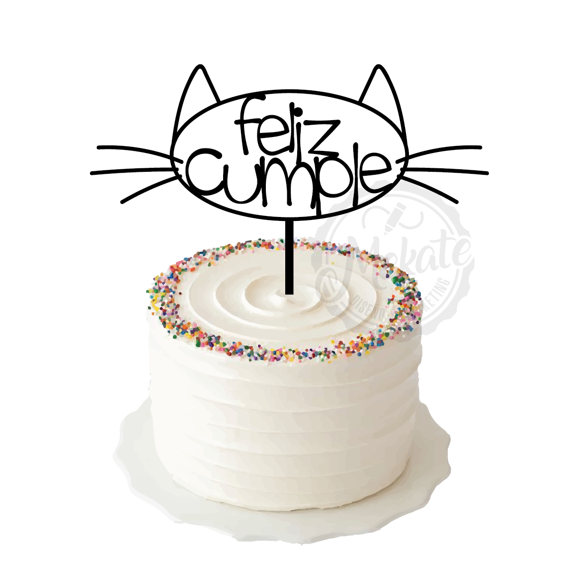 🍰 Pack of Cake toppers - Cat Theme - Cat Cake Toppers・ STL File for ・Cults