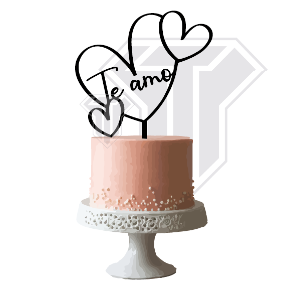 Archivo STL Te amo - Cake topper 🍰 ・Modelo imprimible en 3D para ...