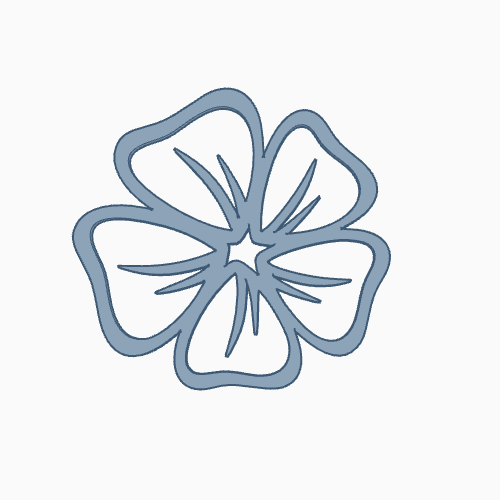 Free STL file Flower 2D Wall Art 💐 (SVG)・Object to download and to 3D ...