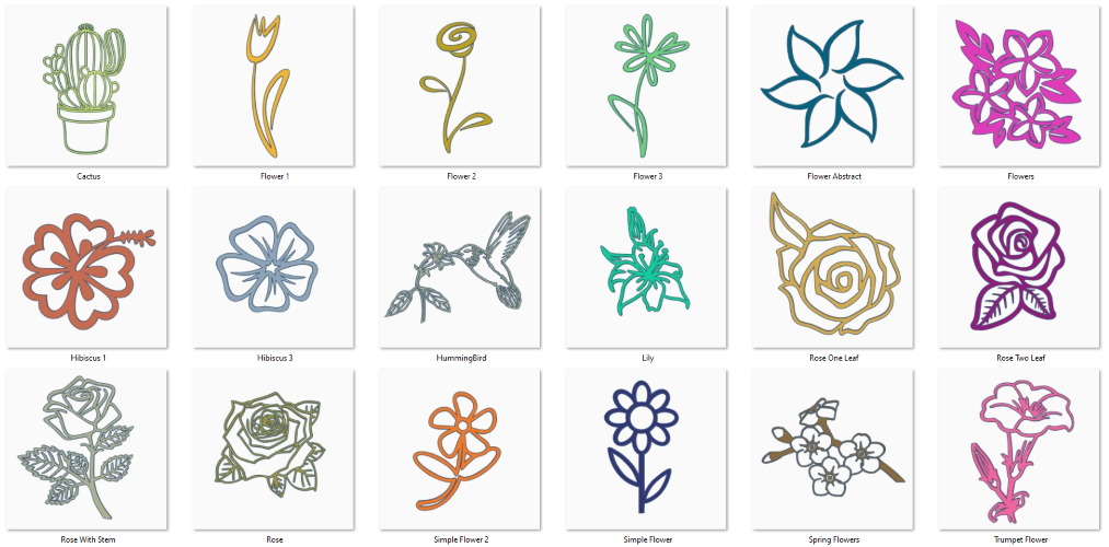 Free STL file Flower 2D Wall Art 💐 (SVG)・Object to download and to 3D ...