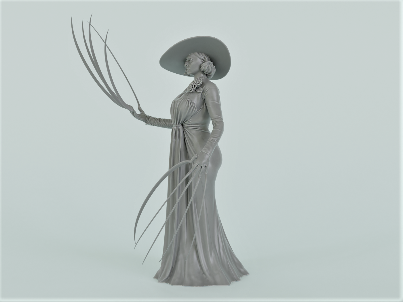 3D file Lady Dimitrescu with claws 👩 ・Design to download and 3D print・Cults