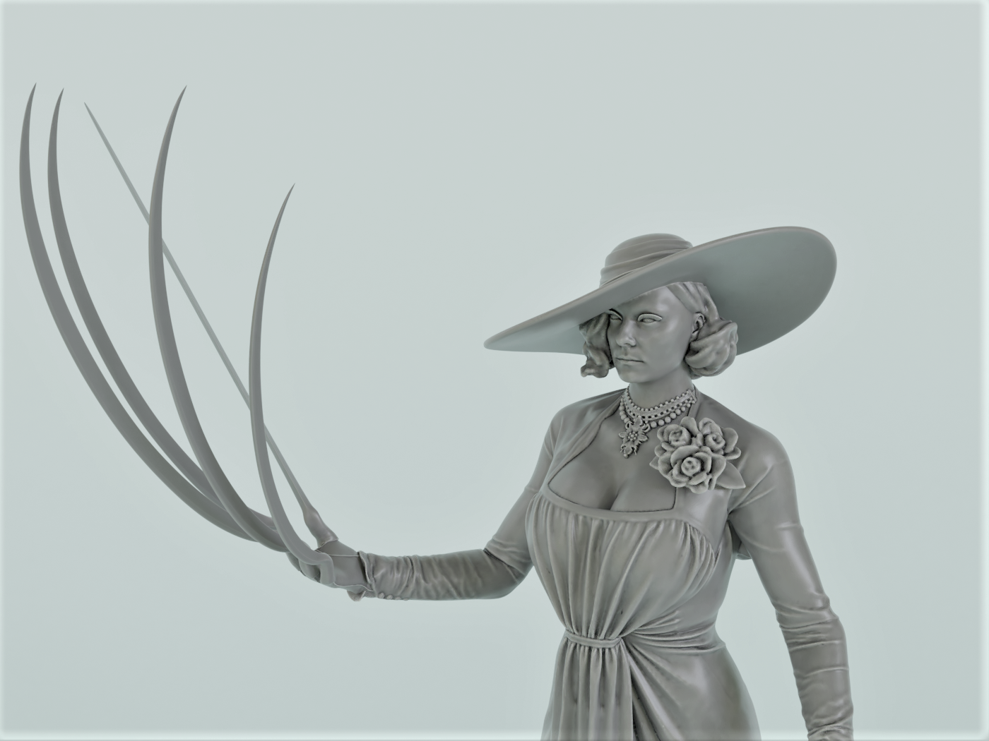 3D file Lady Dimitrescu with claws 👩 ・Design to download and 3D print・Cults