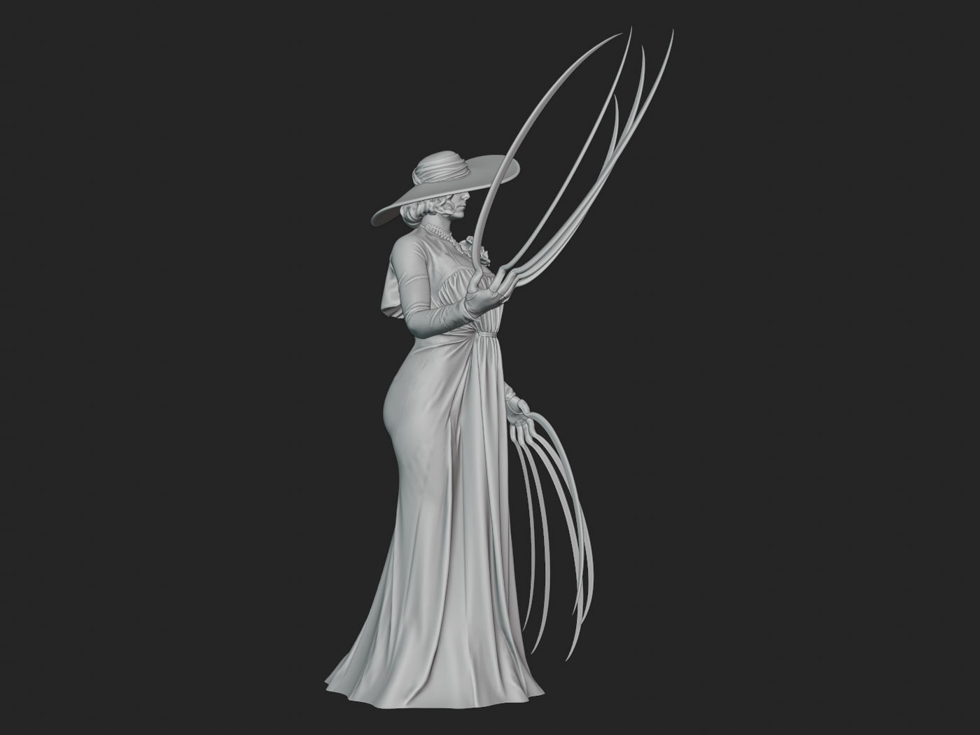 3D file Lady Dimitrescu with claws 👩 ・Design to download and 3D print・Cults