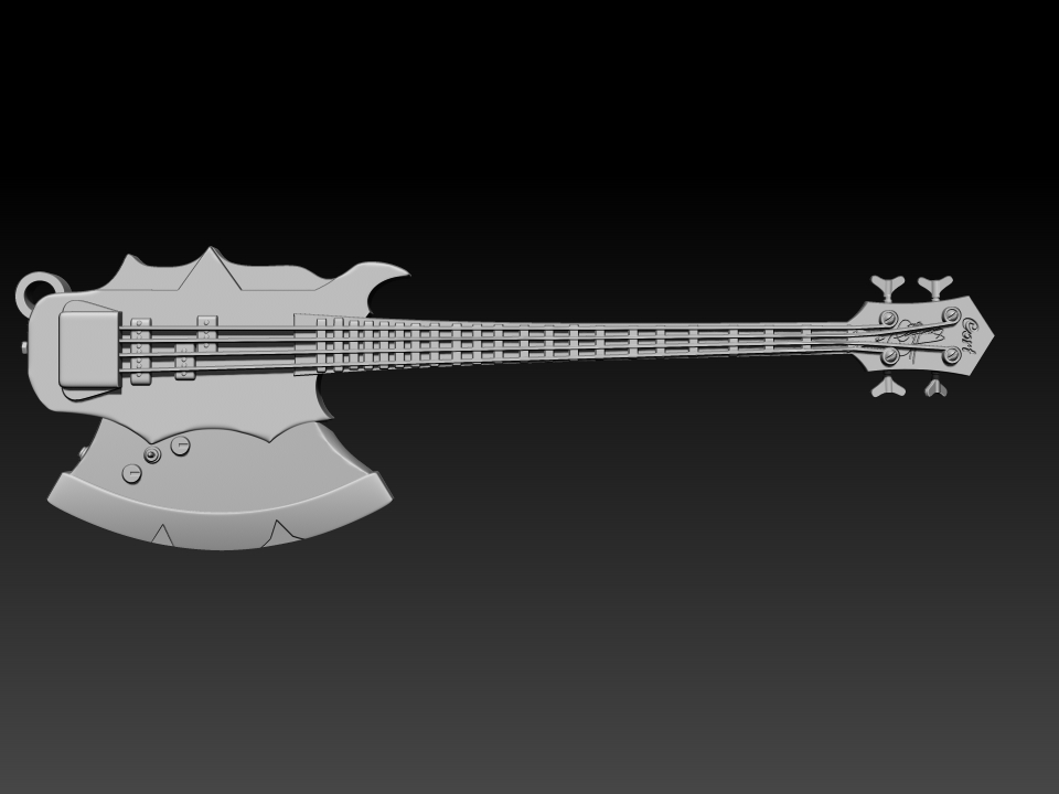 🪓 Gene Simmons Axe Bass Keychain・Free STL File for ・Cults